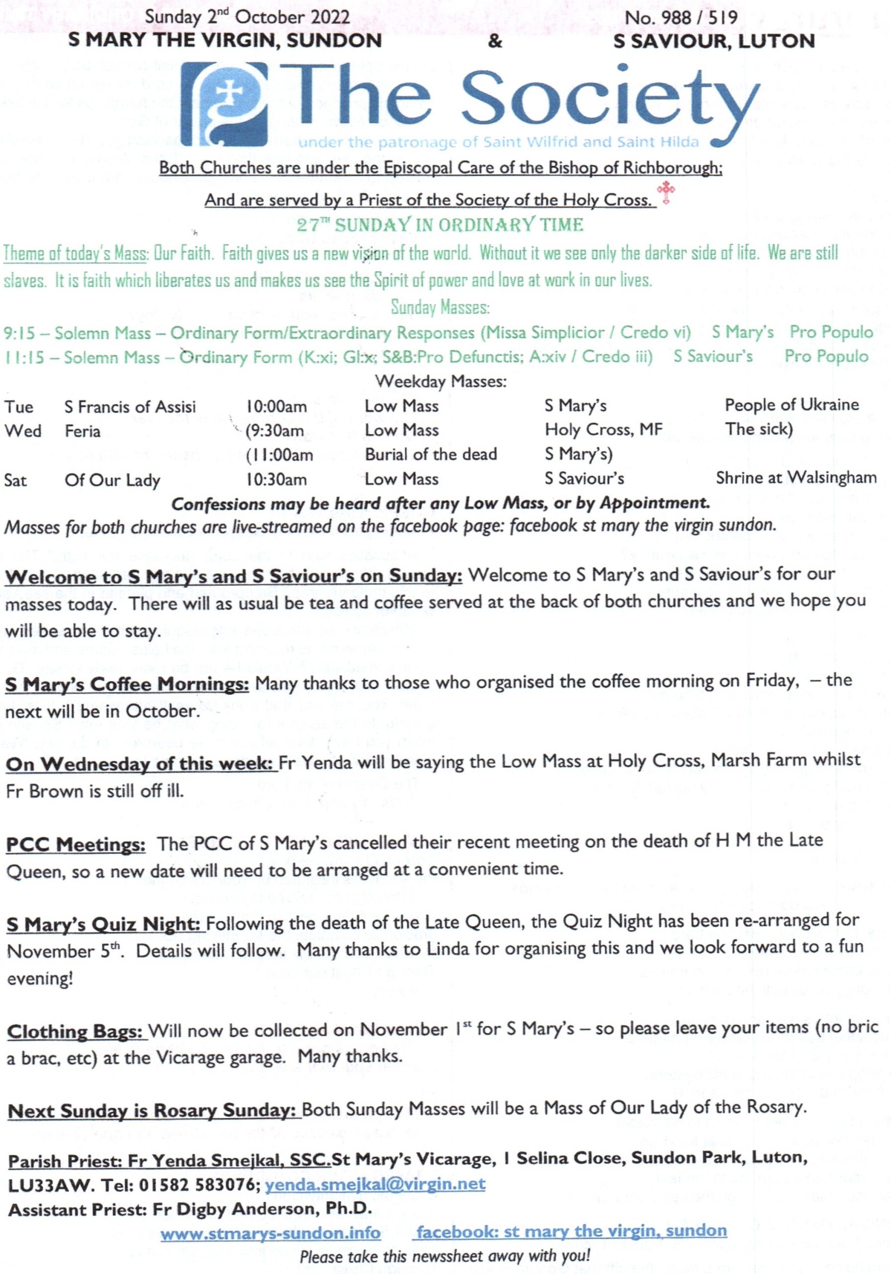 St Mary's Church Sundon – The Parish Church of Upper & Lower Sundon ...