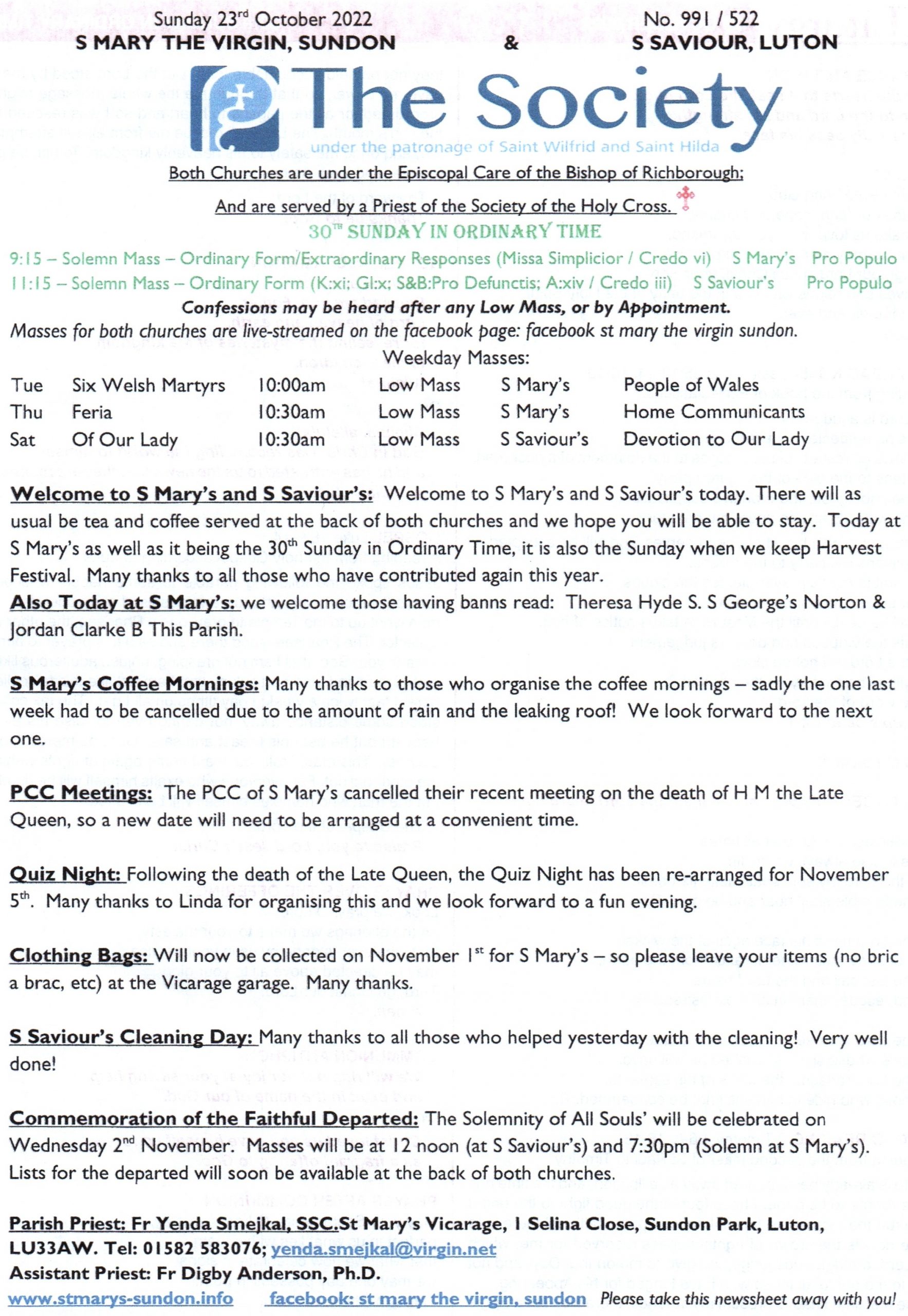 St Mary's Church Sundon – The Parish Church of Upper & Lower Sundon ...