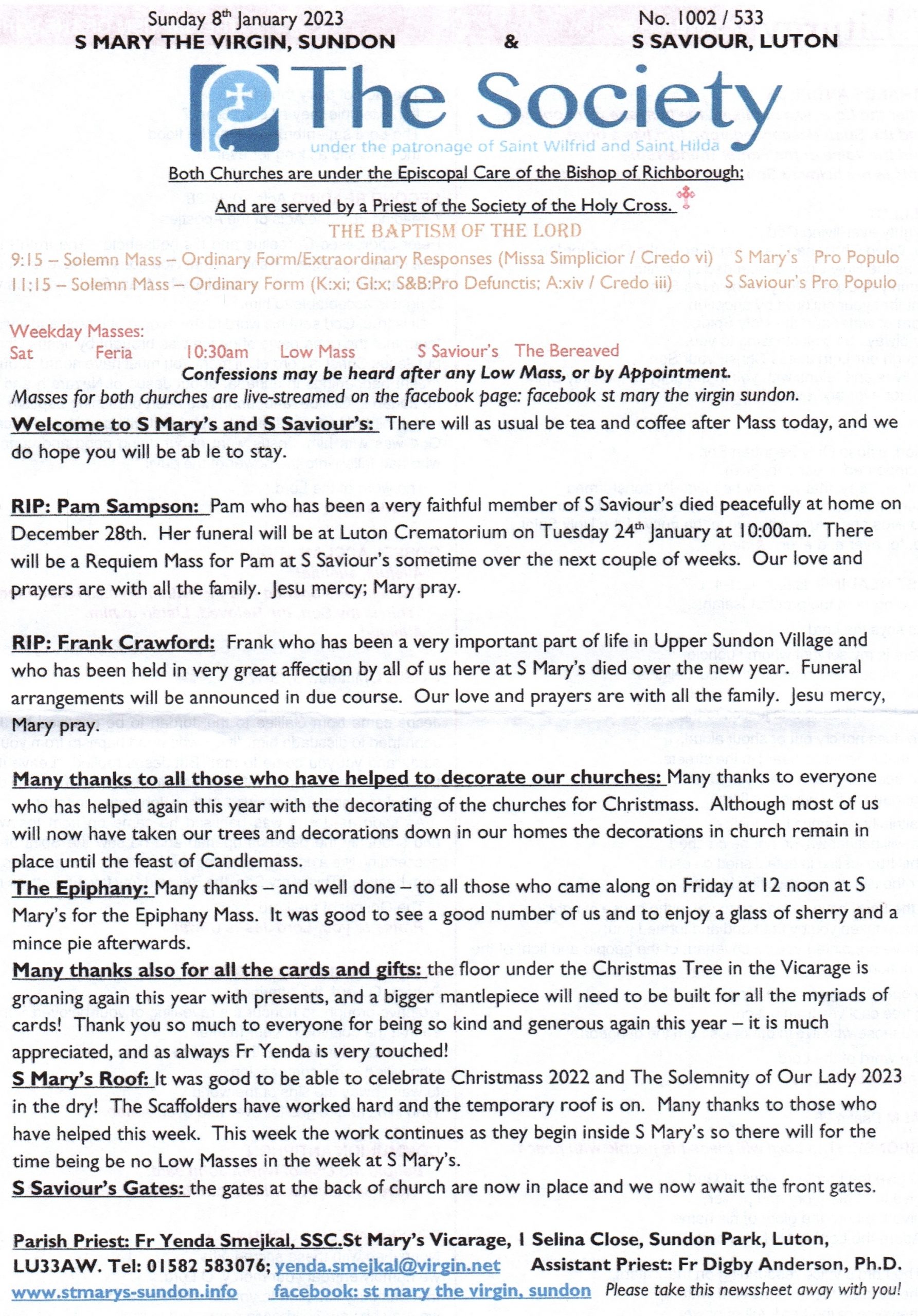 St Mary's Church Sundon – The Parish Church of Upper & Lower Sundon ...