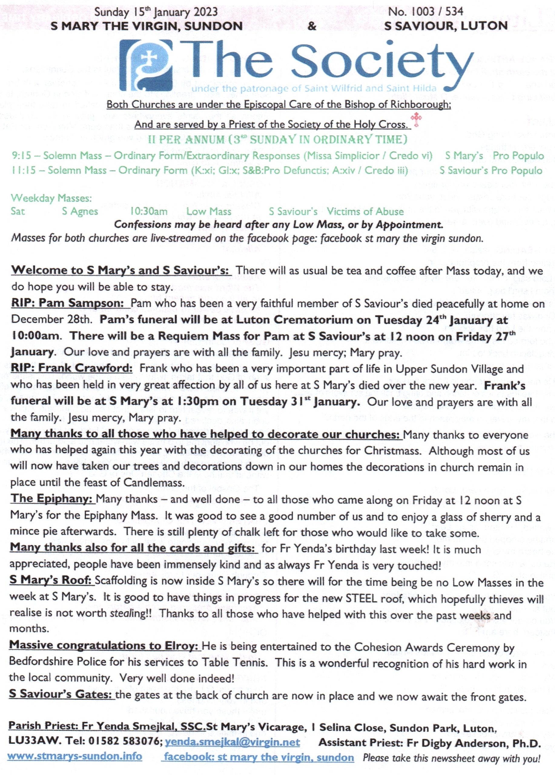 St Mary's Church Sundon – The Parish Church of Upper & Lower Sundon ...