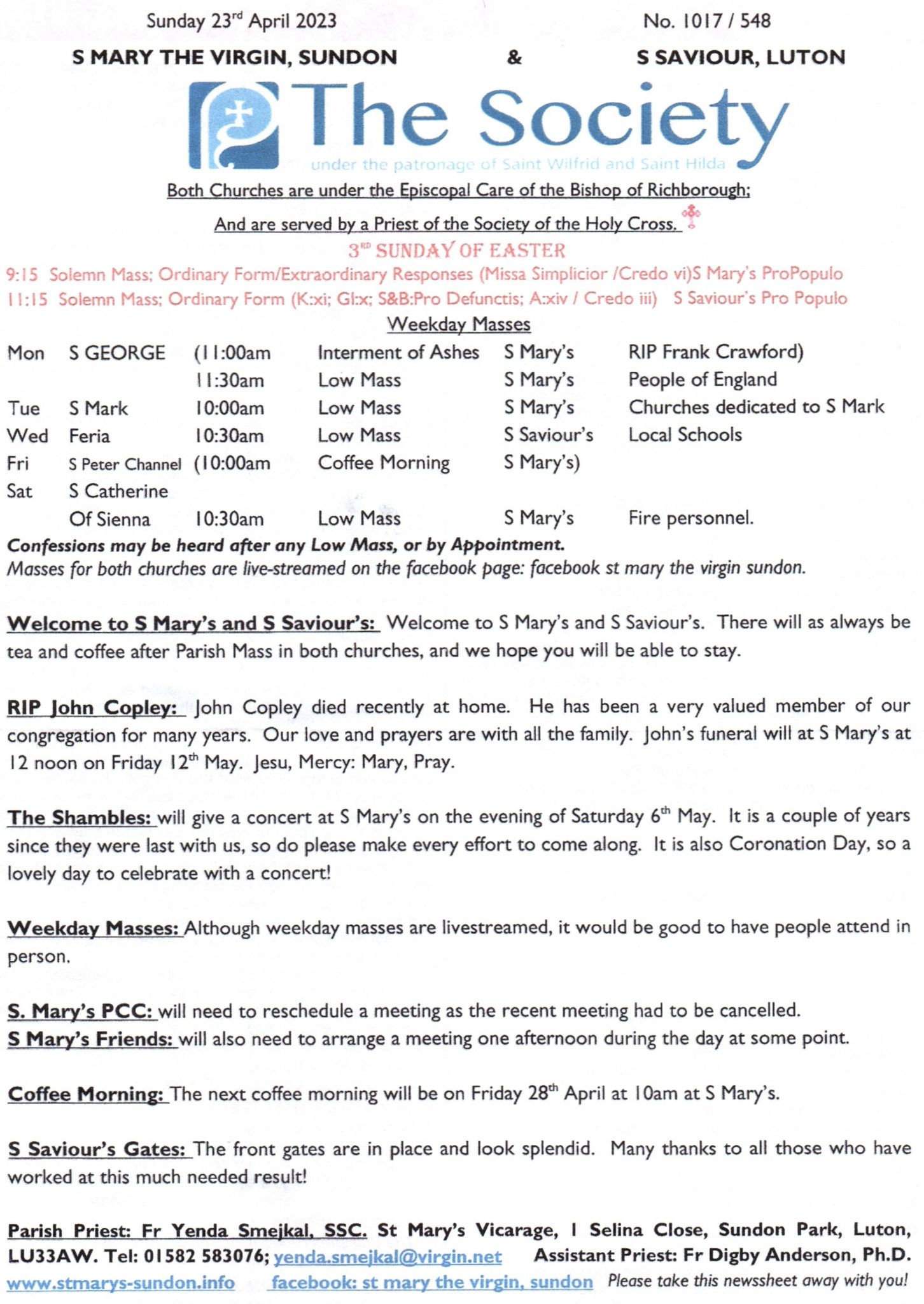 St Mary's Church Sundon – The Parish Church of Upper & Lower Sundon ...