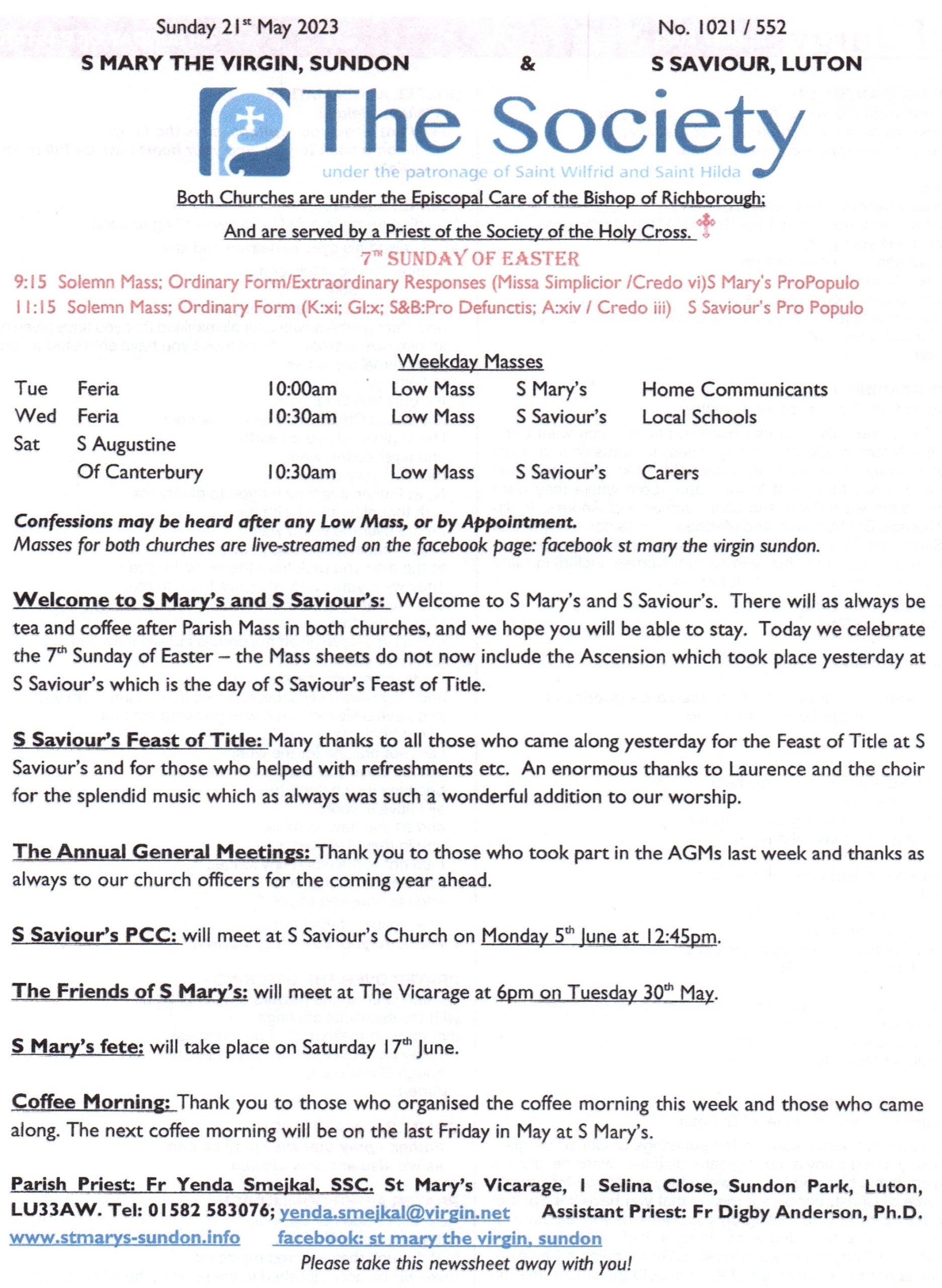 St Mary's Church Sundon – The Parish Church of Upper & Lower Sundon ...