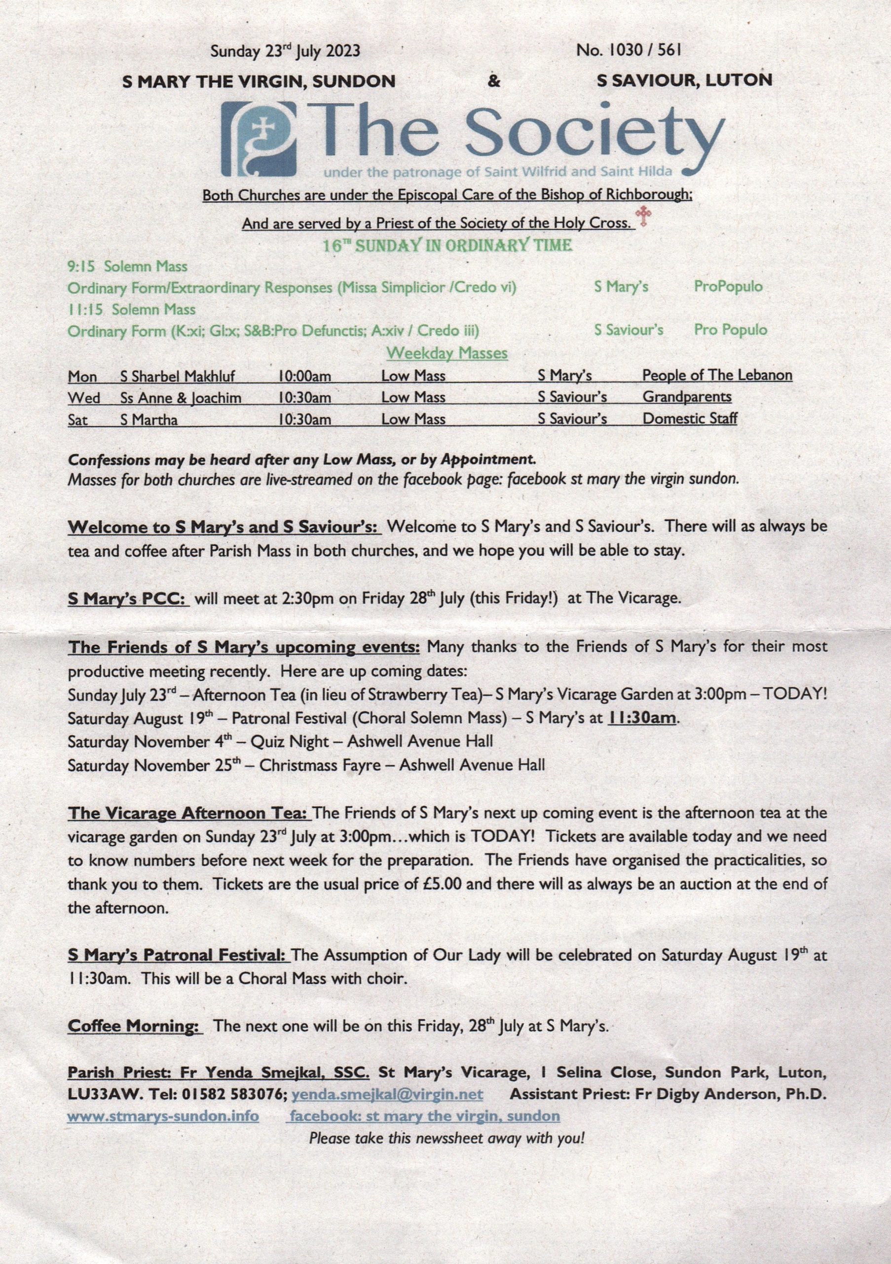 St Mary's Church Sundon – The Parish Church of Upper & Lower Sundon ...