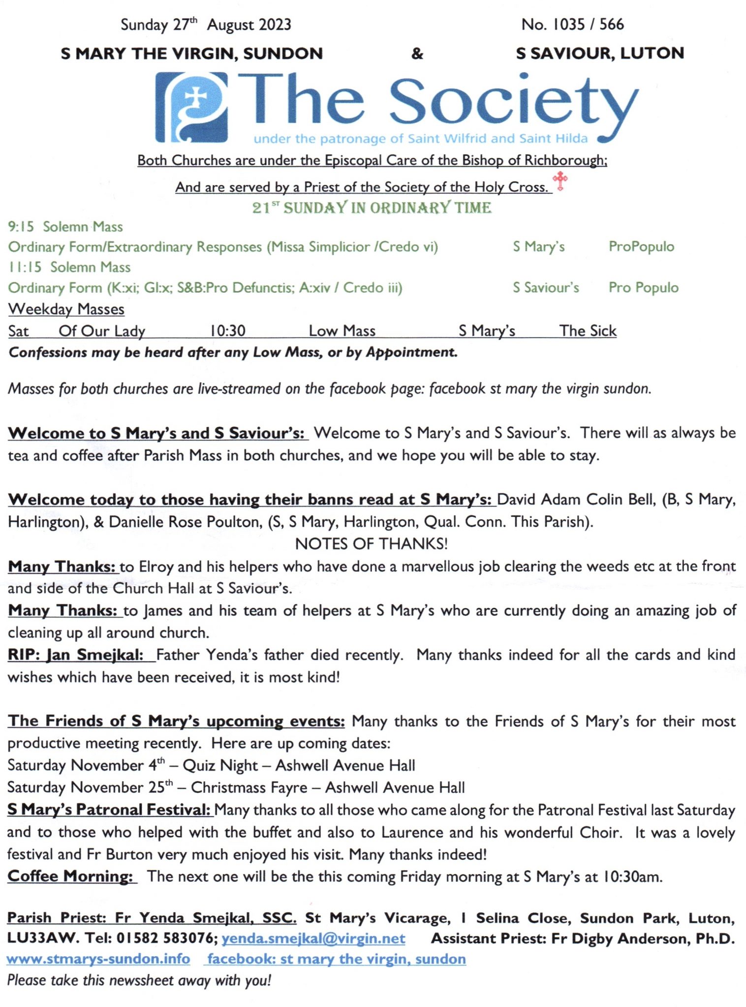 St Mary's Church Sundon – The Parish Church of Upper & Lower Sundon ...