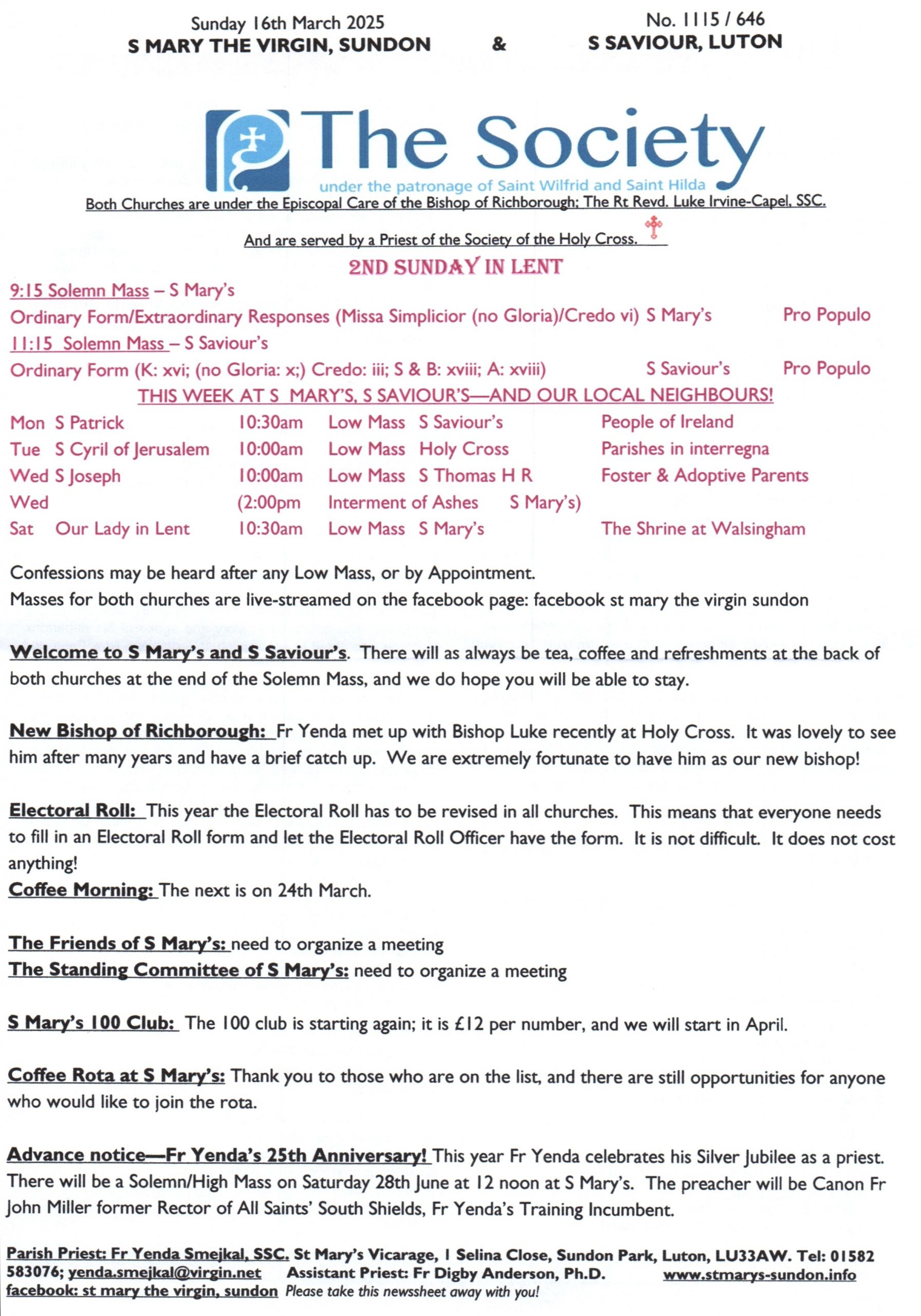 St Mary's Church Sundon – The Parish Church of Upper & Lower Sundon ...